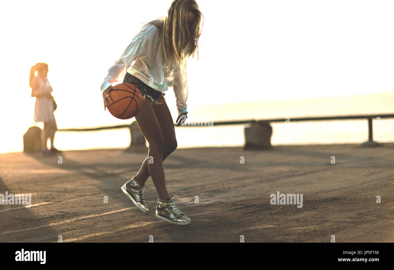 Woman bouncing hi-res stock photography and images - Alamy