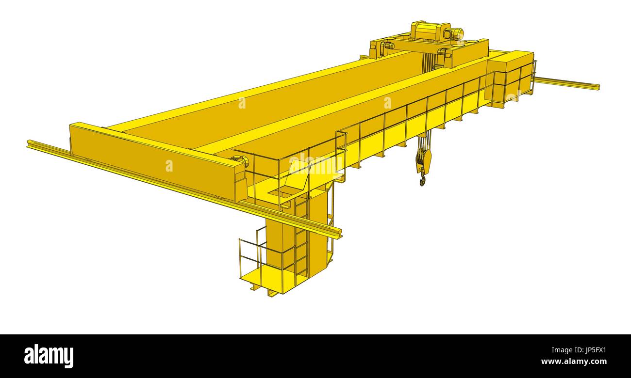 Factory overhead crane Stock Vector Image & Art - Alamy