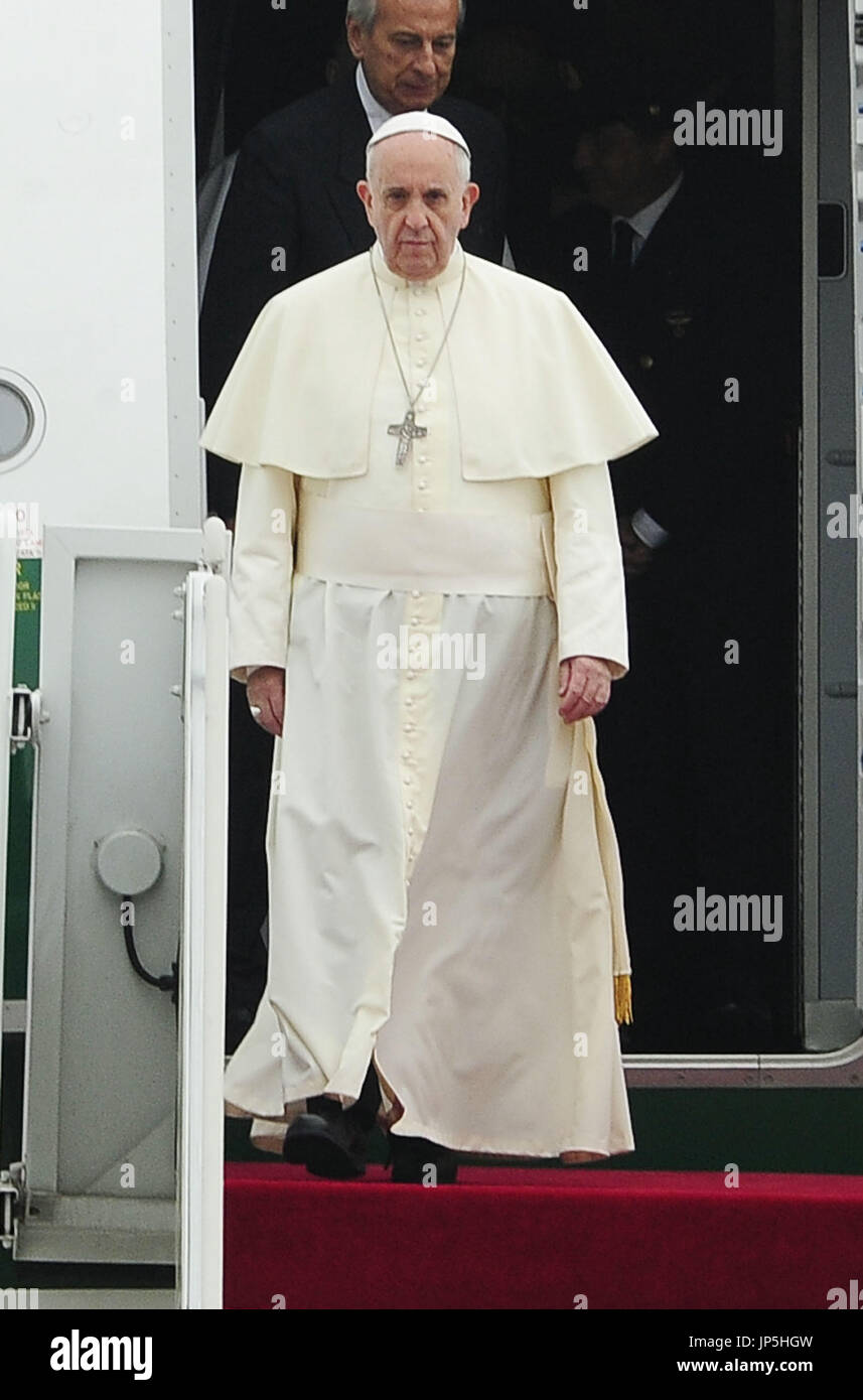SEOUL, South Korea - Pope Francis arrives at an airport near Seoul on ...