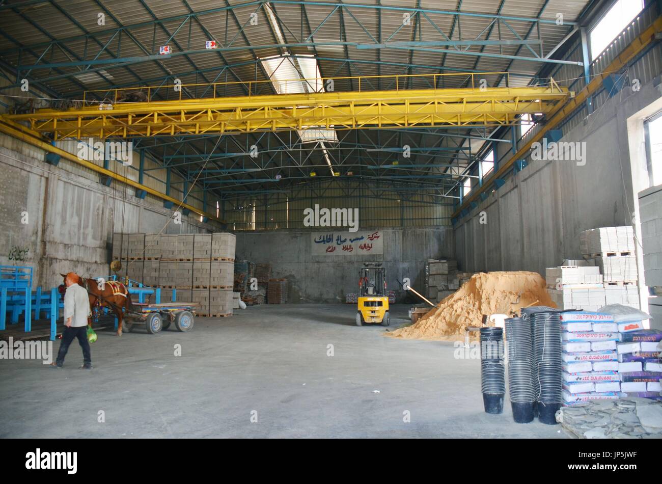 GAZA, Palestinian Autonomous Area - A warehouse for storing ...