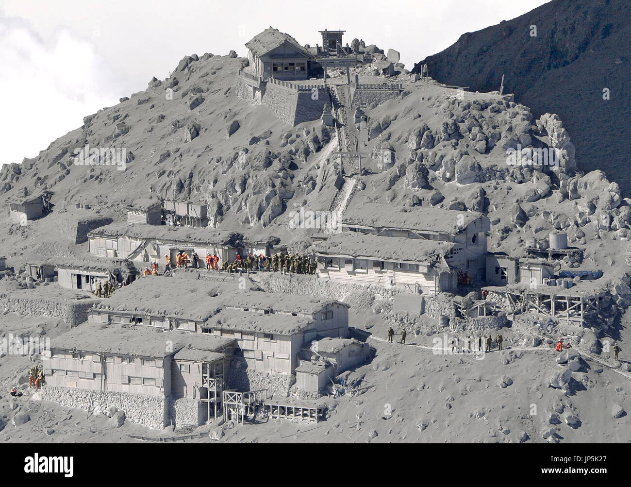 OSAKA, Japan - Firefighters and Self-Defense Forces members conduct ...