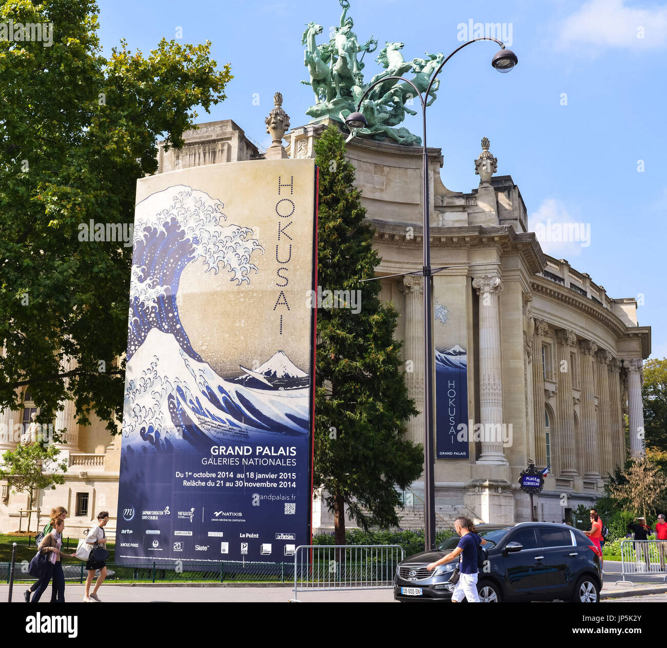 PARIS, France - A huge signboard stands in front of the Grand Palais ...