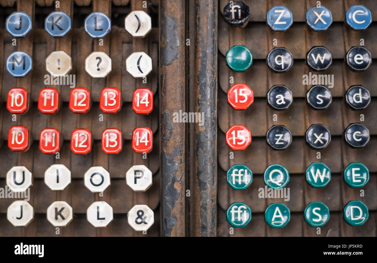 Some impressive old printing equipment on display at the industrial ...