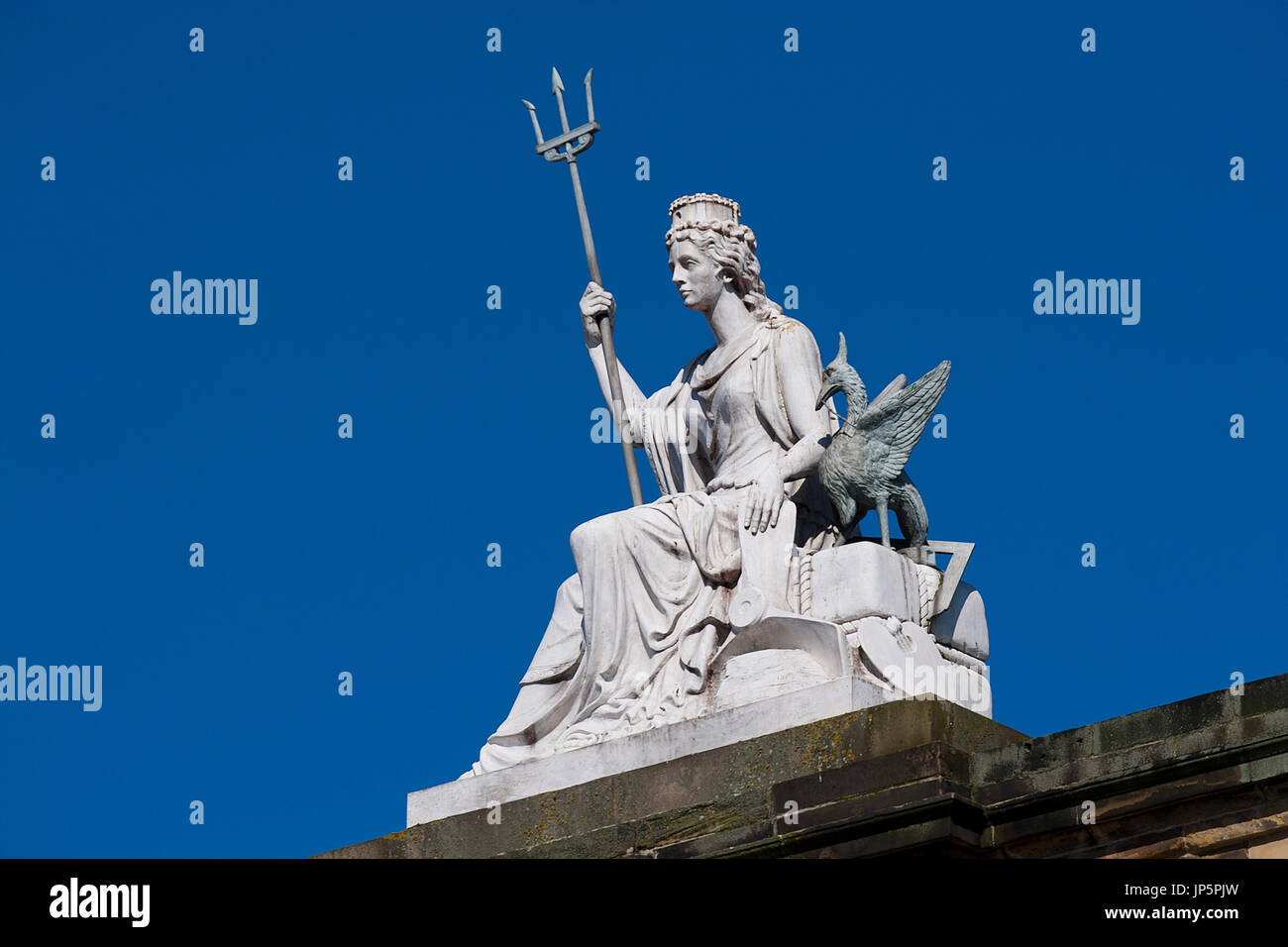 Statue of Spirit of Liverpool with Liver Bird by sculptor John ...