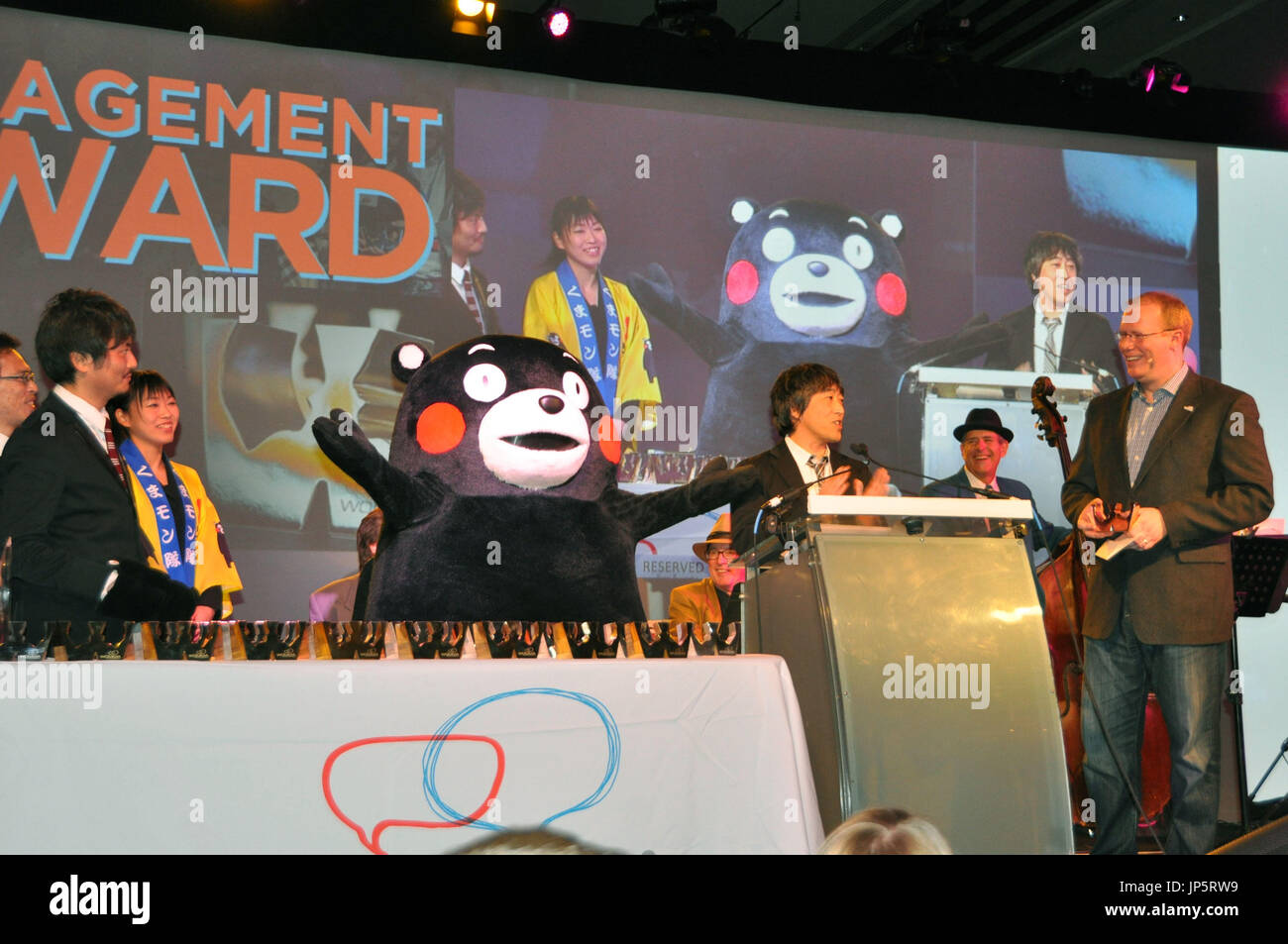 LOS ANGELES, United States - Kumamon, the black bear mascot of Japan's ...