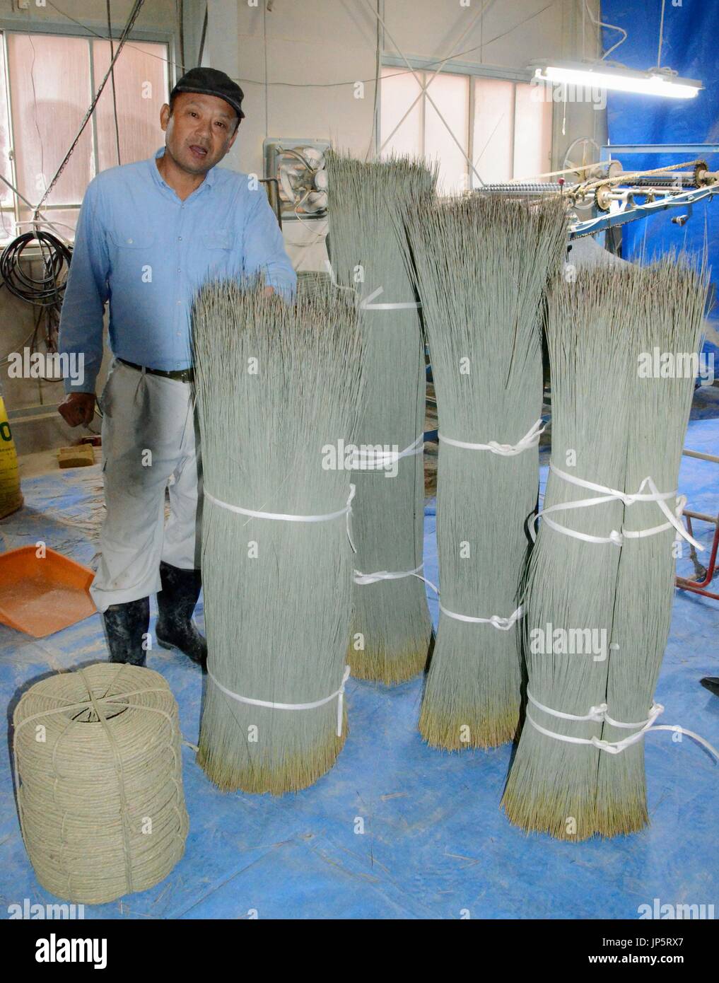 KANAZAWA, Japan - Takashi Miyamoto, the only "igusa" rush farmer in ...