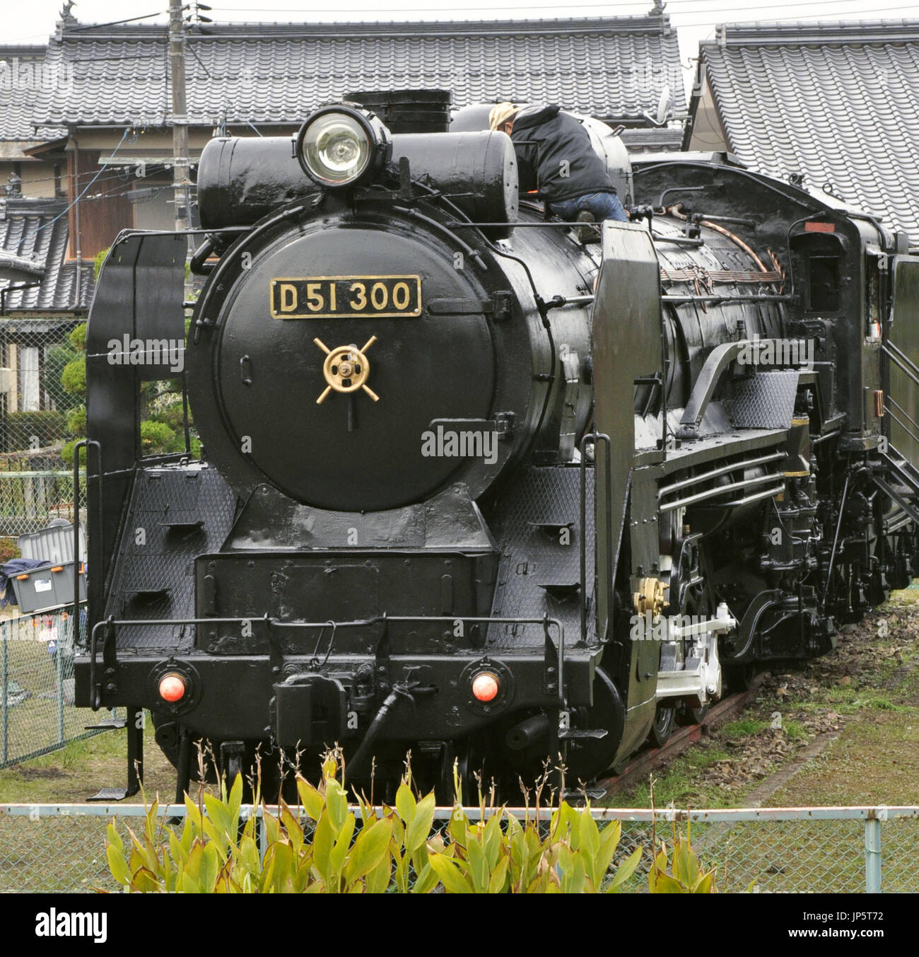 YAMAGUCHI, Japan - An old steam locomotive regains its original luster ...