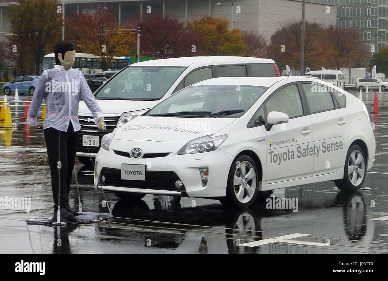 TOKYO, Japan - A Toyota Motor Corp. car equipped with the "Toyota ...