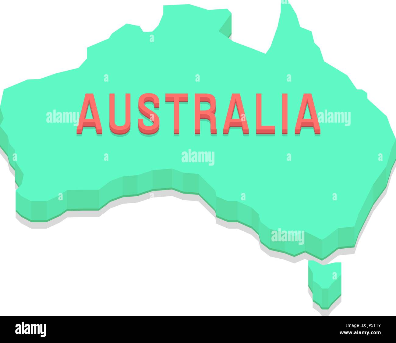 green 3d Australia silhouette Stock Vector Image & Art - Alamy