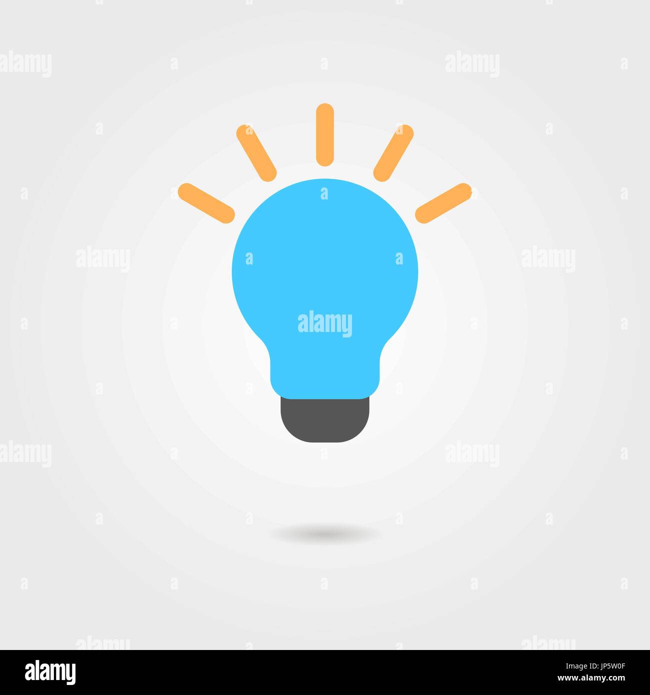 blue bulb icon with shadow Stock Vector Image & Art - Alamy