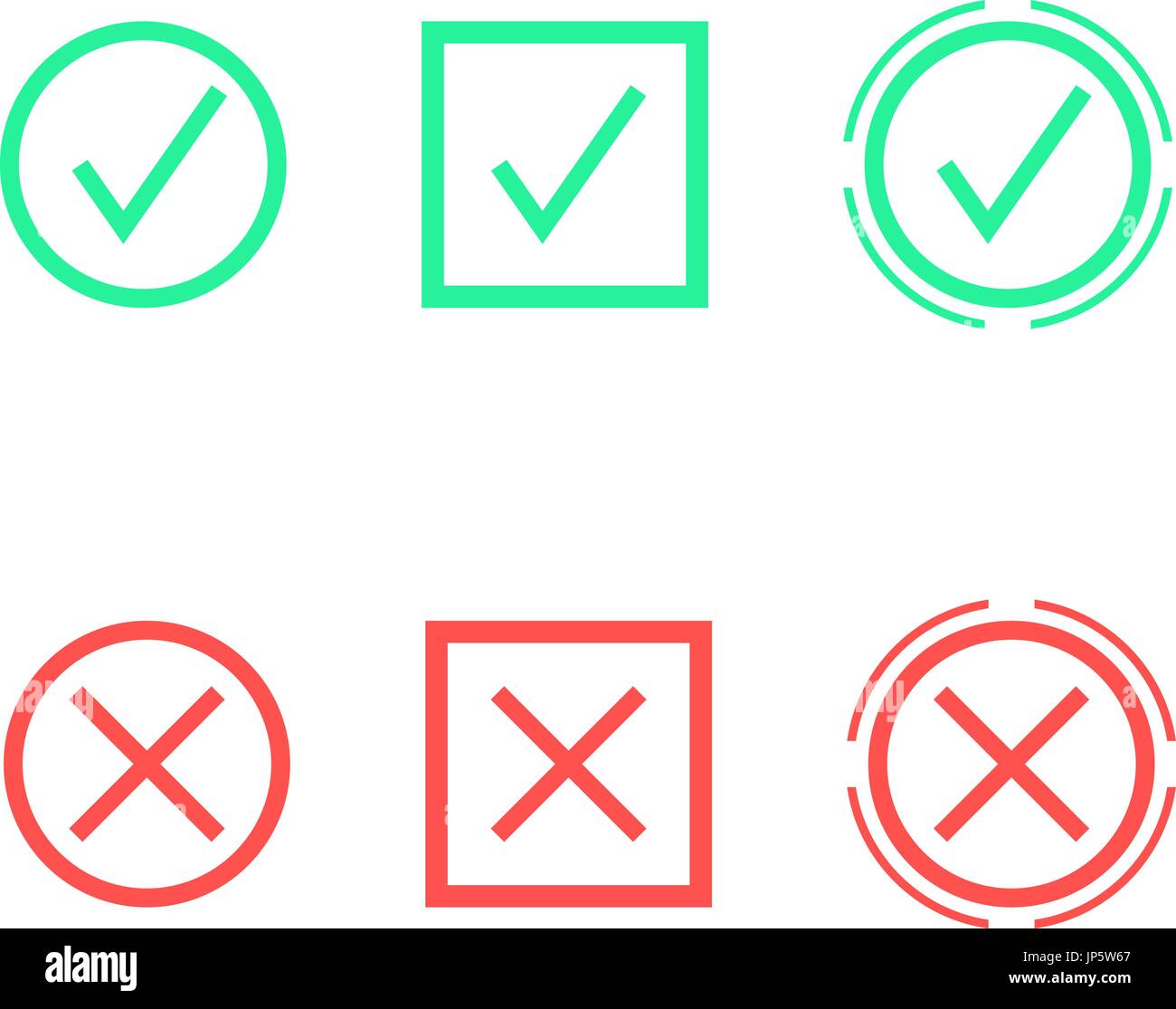 set of check marks in different shapes Stock Vector Image & Art - Alamy