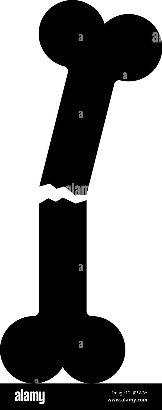 black broken bone silhouette Stock Vector Image & Art - Alamy
