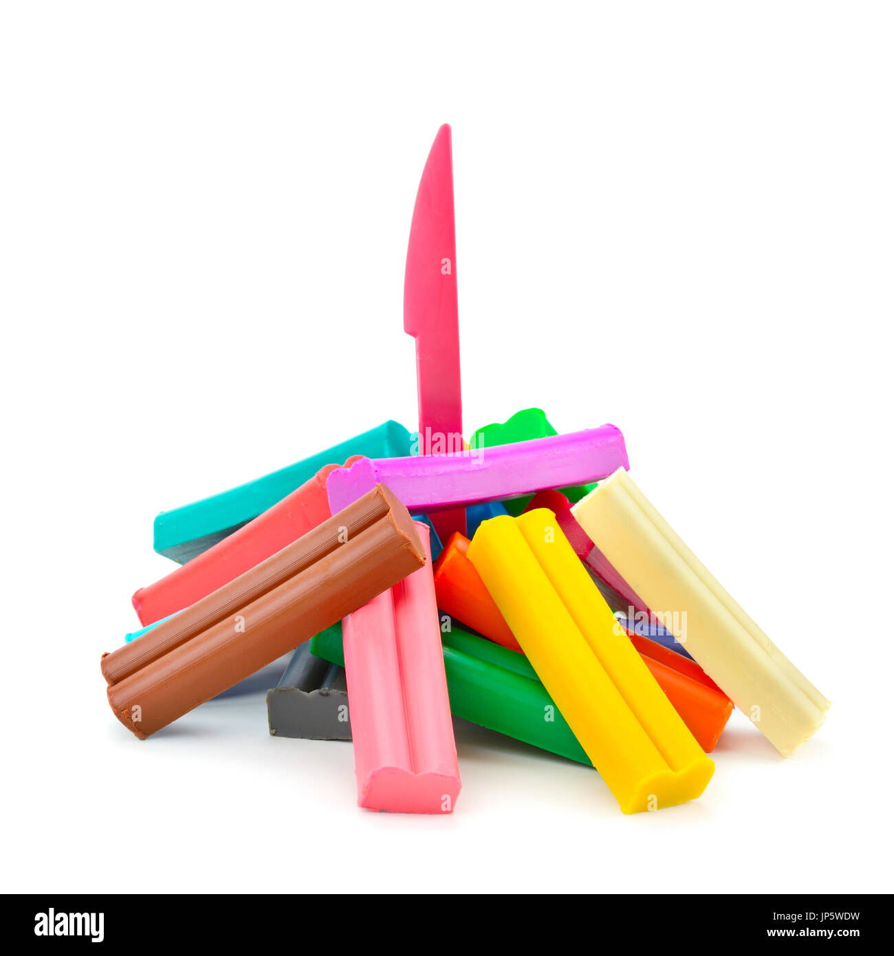 Colorful modelling clay isolated on white background Stock Photo - Alamy