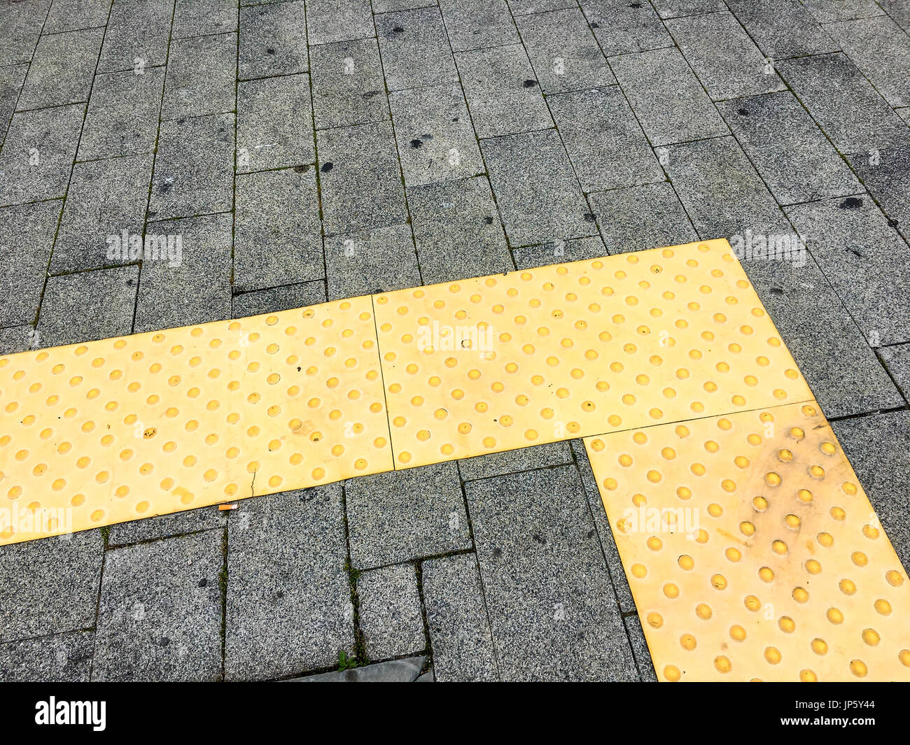 Blind way.Traffic route for blind peoples used Stock Photo - Alamy