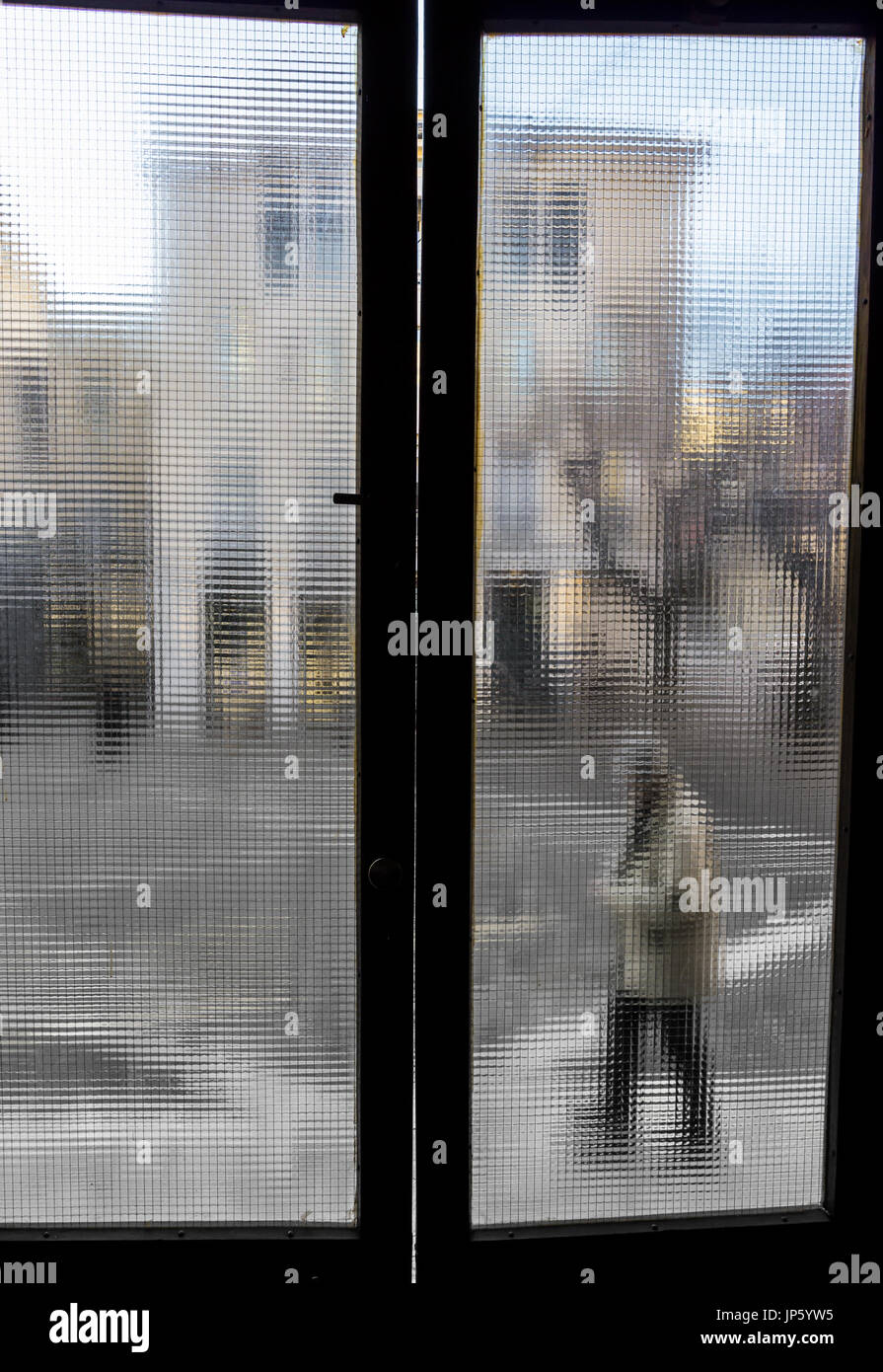 Person out of the old window. Blurred aged photo. Faded colors Stock ...