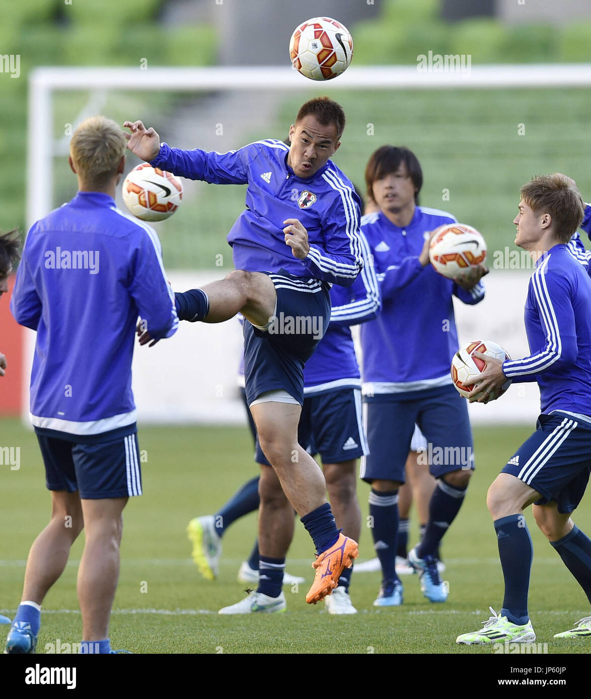 MELBOURNE, Australia - Members of Japan's Blue Samurai practice in ...