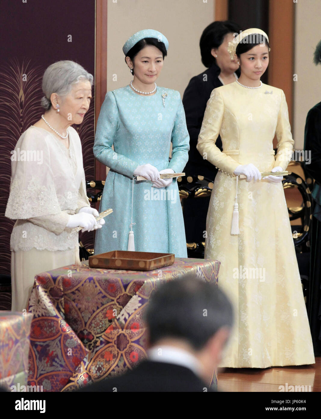 TOKYO, Japan - Empress Michiko (L), Princess Kiko (C) and the princess ...