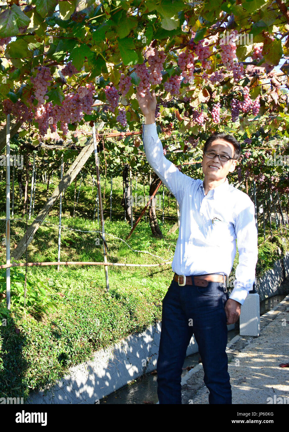 OSAKA, Japan - Katashimo Wine Foods Co. President Toshihiro Takai ...