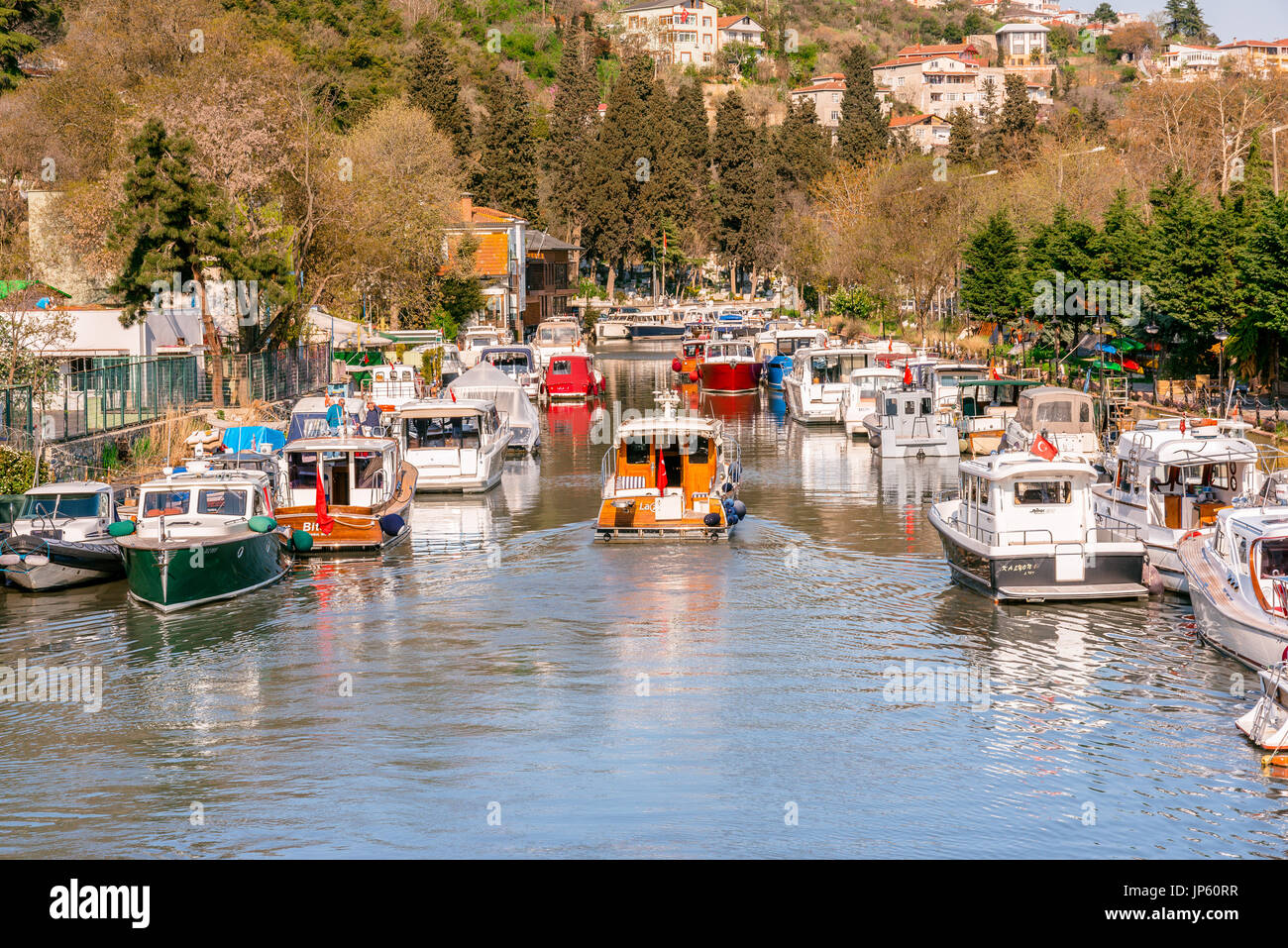 Goksu river at anatolian fortress(anadolu hisari) area in bosphorus ...