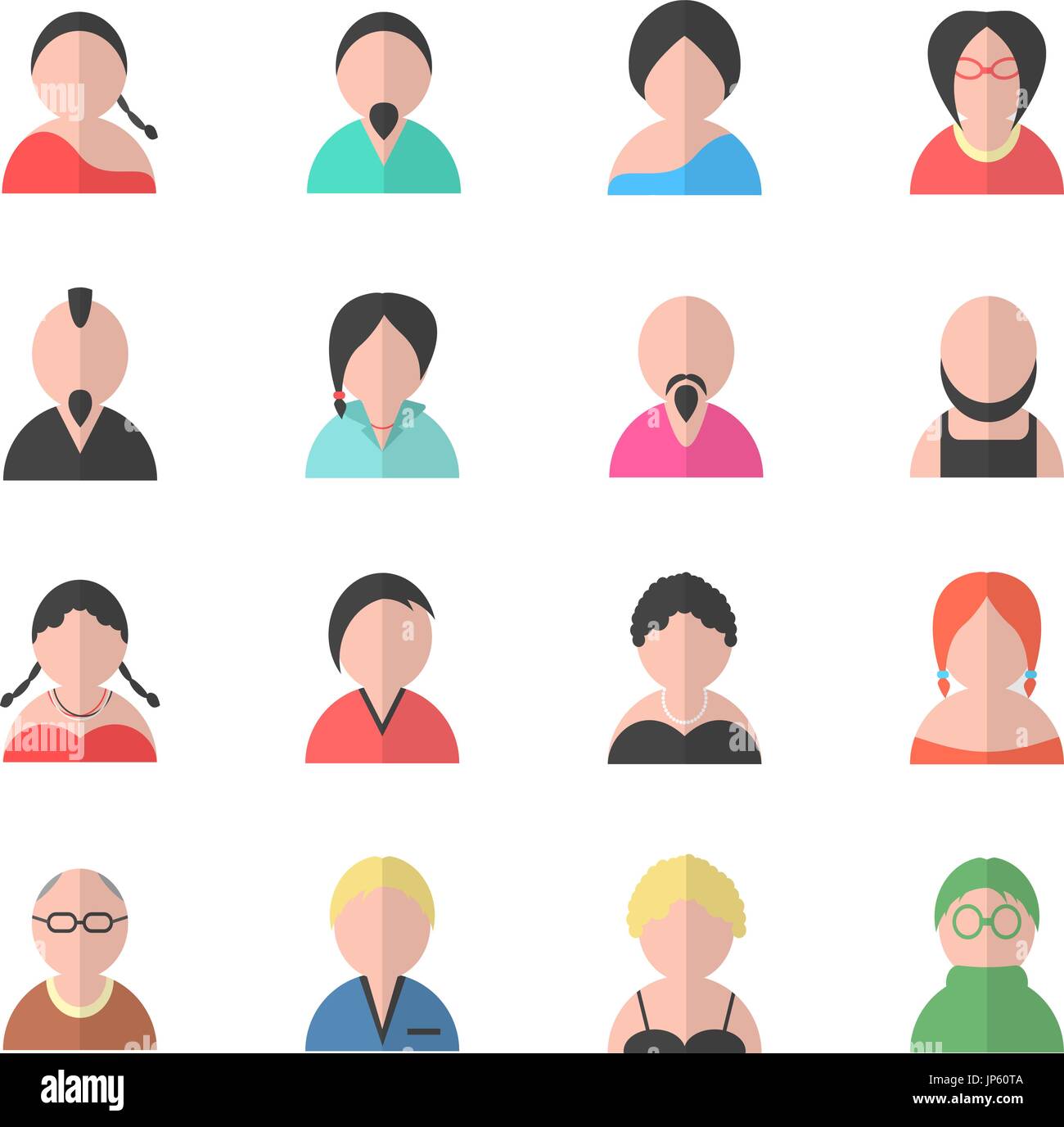 flat style avatar set Stock Vector Image & Art - Alamy