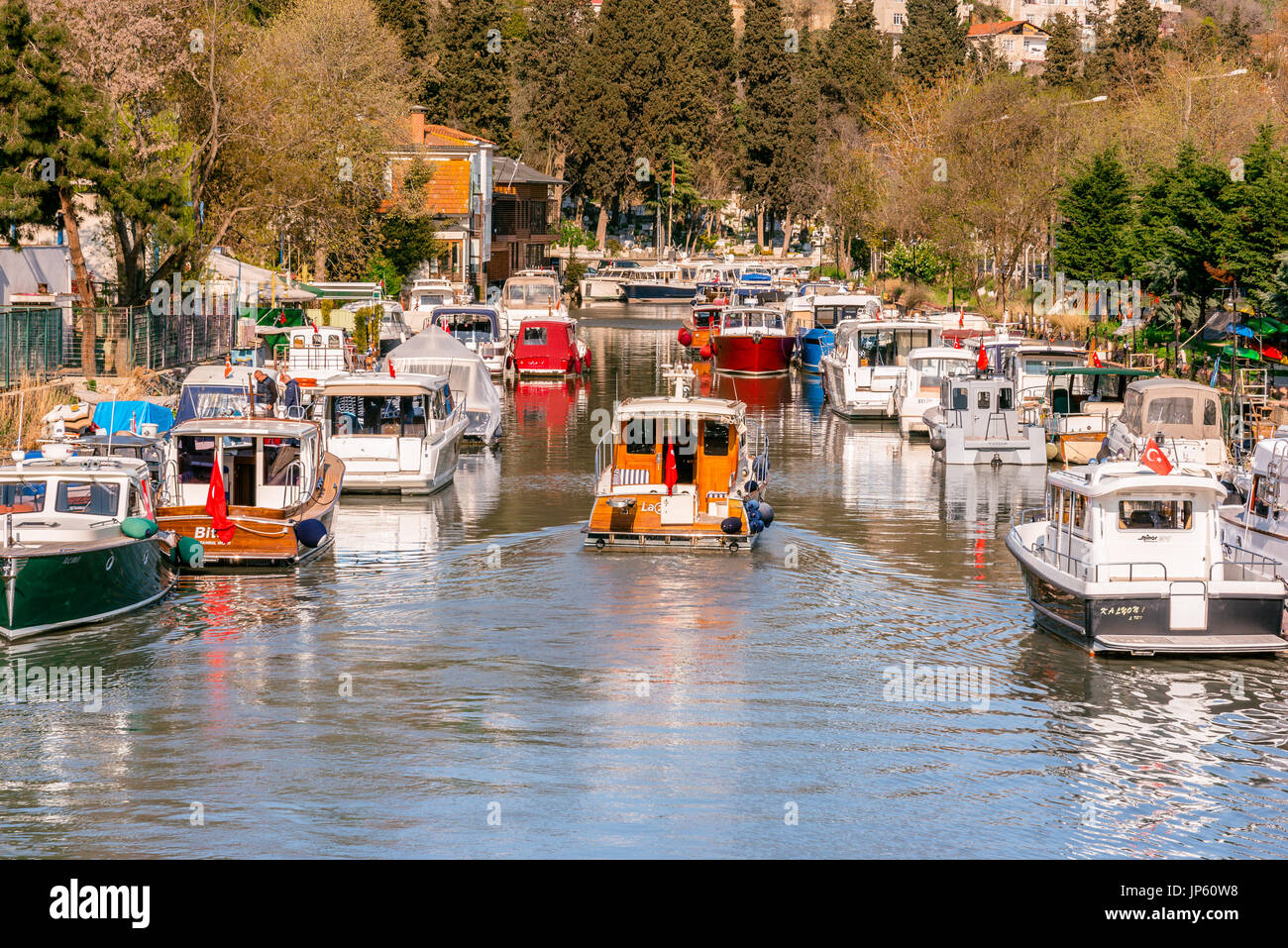 Goksu river at anatolian fortress(anadolu hisari) area in bosphorus ...