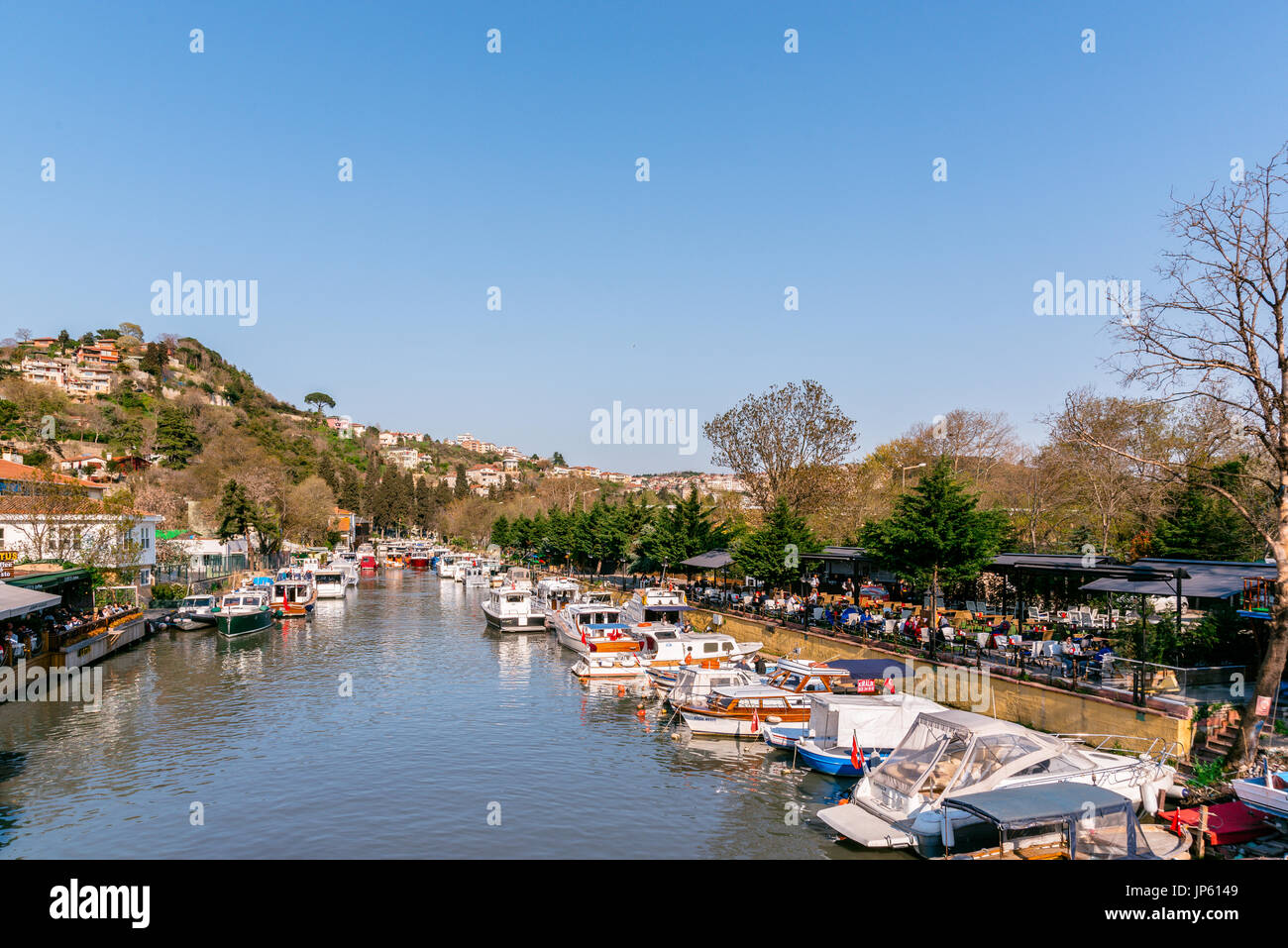 Goksu river at anatolian fortress(anadolu hisari) area in bosphorus ...