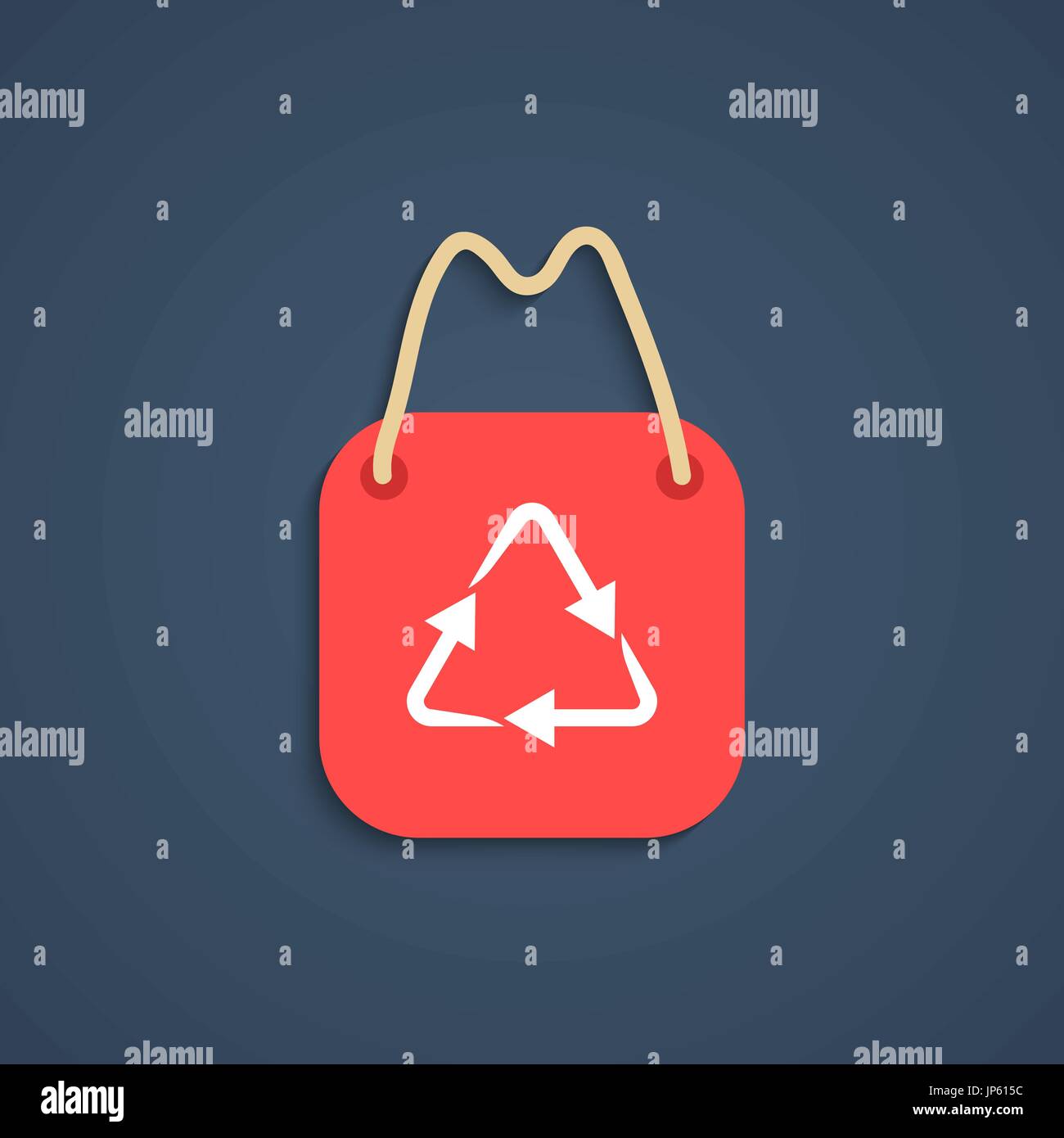 red recycle shopping bag with shadow Stock Vector Image & Art - Alamy