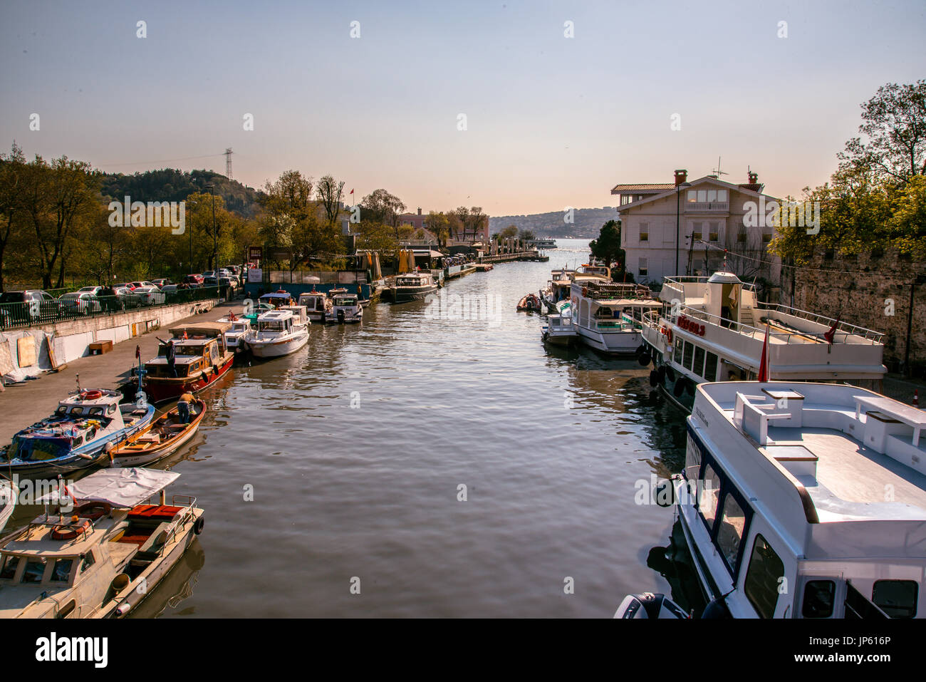 Goksu river at anatolian fortress(anadolu hisari) area in bosphorus ...