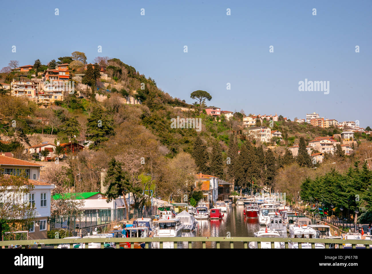 Goksu river at anatolian fortress(anadolu hisari) area in bosphorus ...