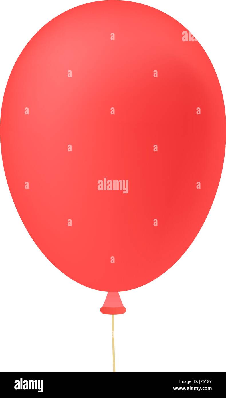 red ballon isolated on white background Stock Vector Image & Art - Alamy