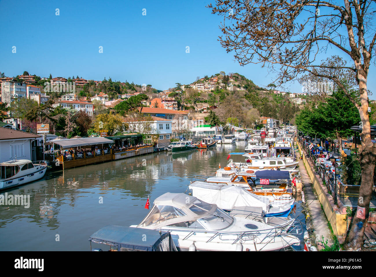 Goksu river at anatolian fortress(anadolu hisari) area in bosphorus ...