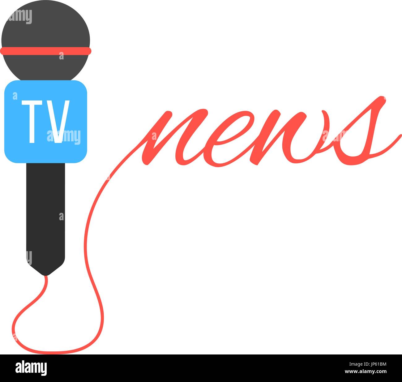 tv channel microphone with news lettering Stock Vector Image & Art - Alamy