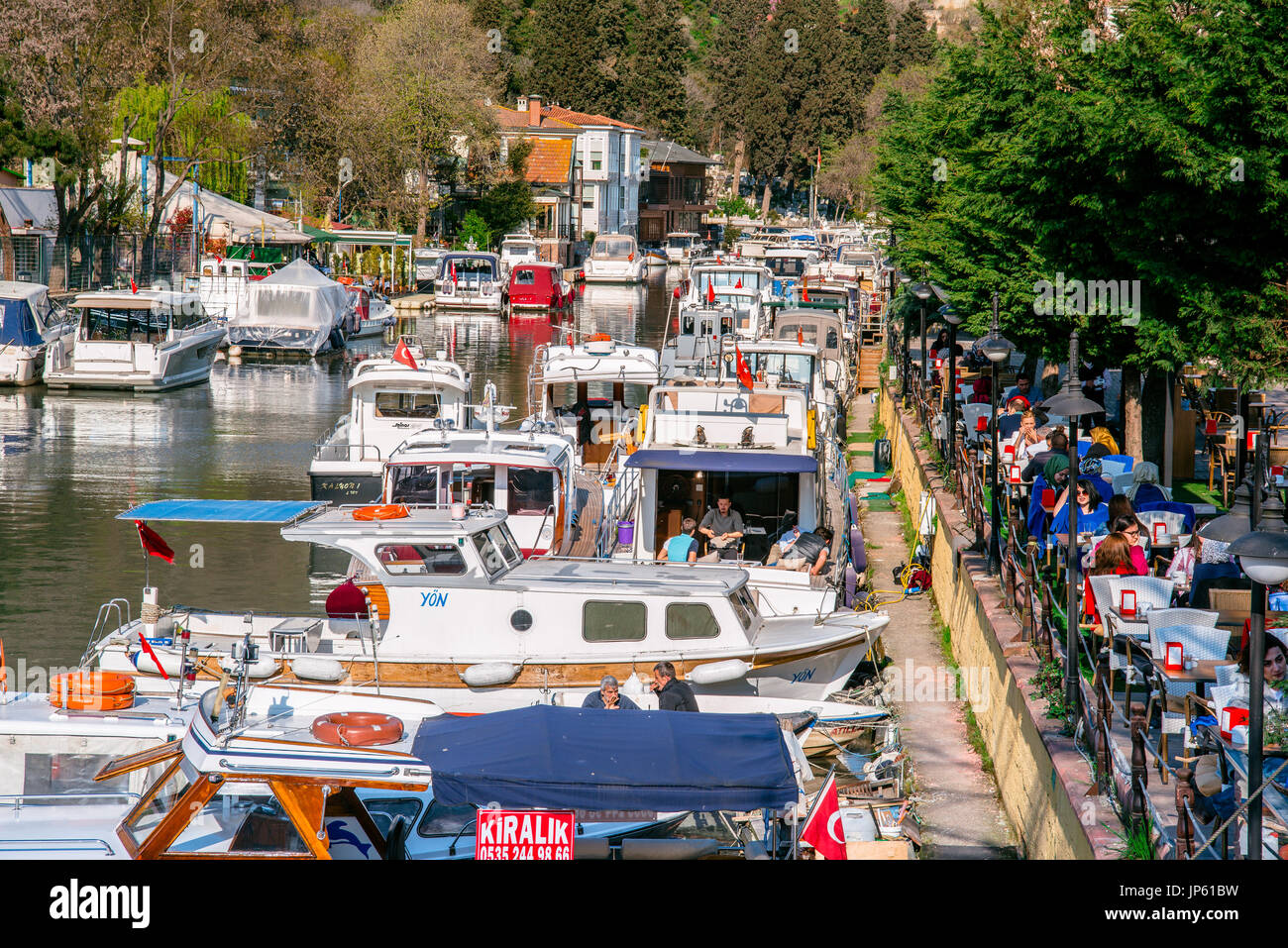 Goksu river at anatolian fortress(anadolu hisari) area in bosphorus ...