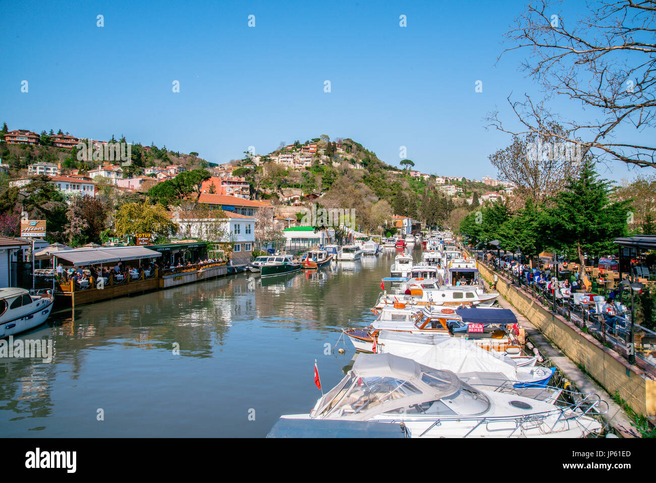 Goksu river at anatolian fortress(anadolu hisari) area in bosphorus ...