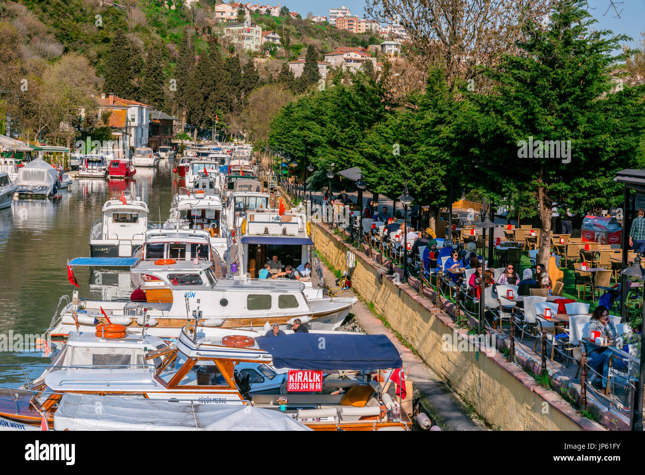 Goksu river at anatolian fortress(anadolu hisari) area in bosphorus ...