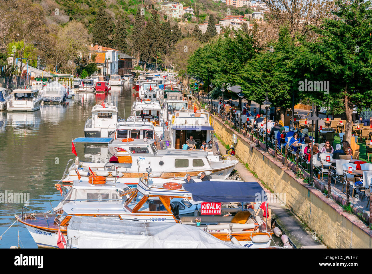 Goksu river at anatolian fortress(anadolu hisari) area in bosphorus ...