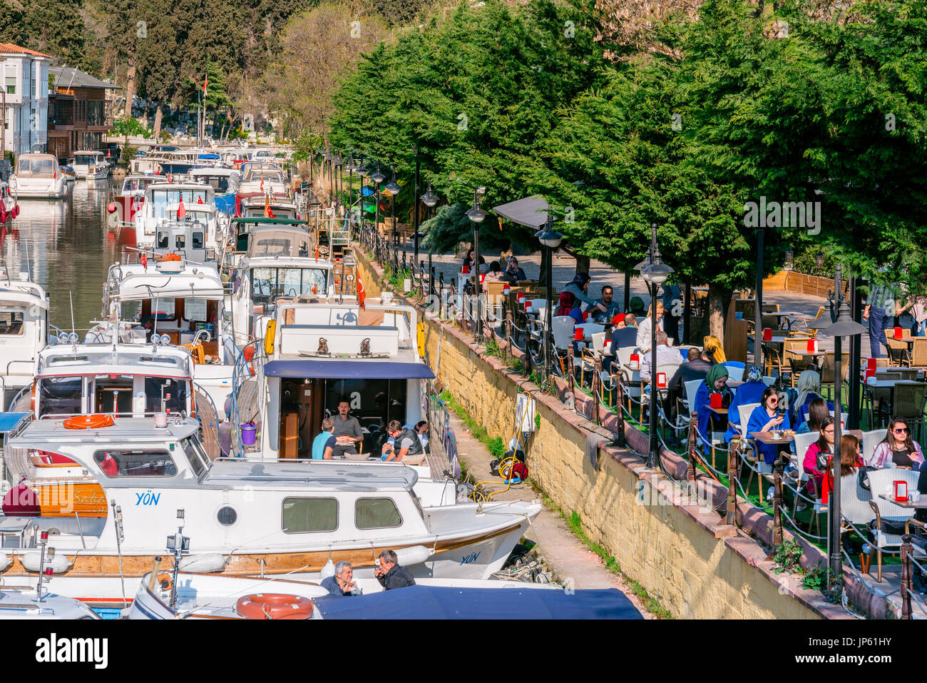 Goksu river at anatolian fortress(anadolu hisari) area in bosphorus ...