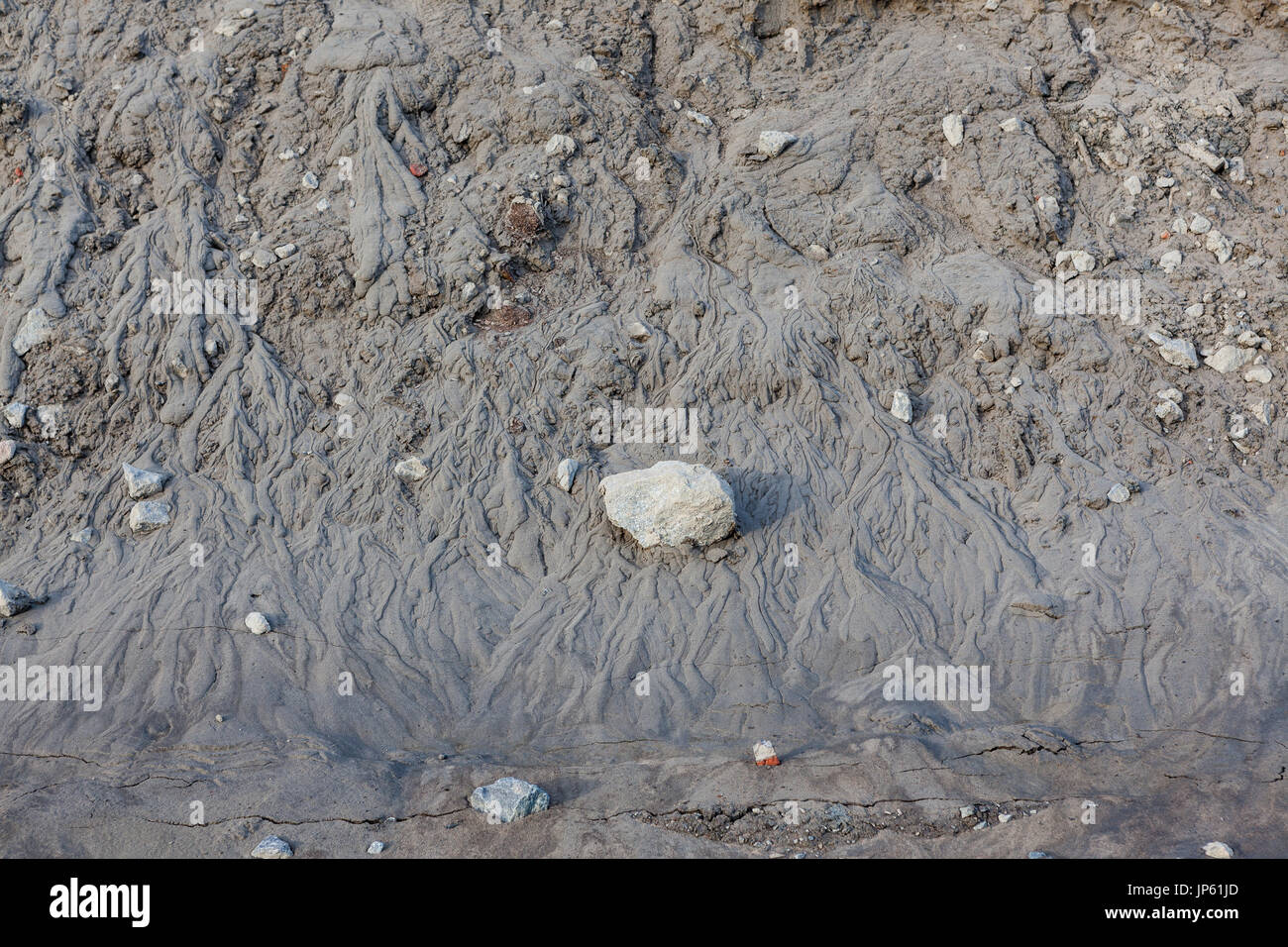 Small mud slide after rain Stock Photo - Alamy