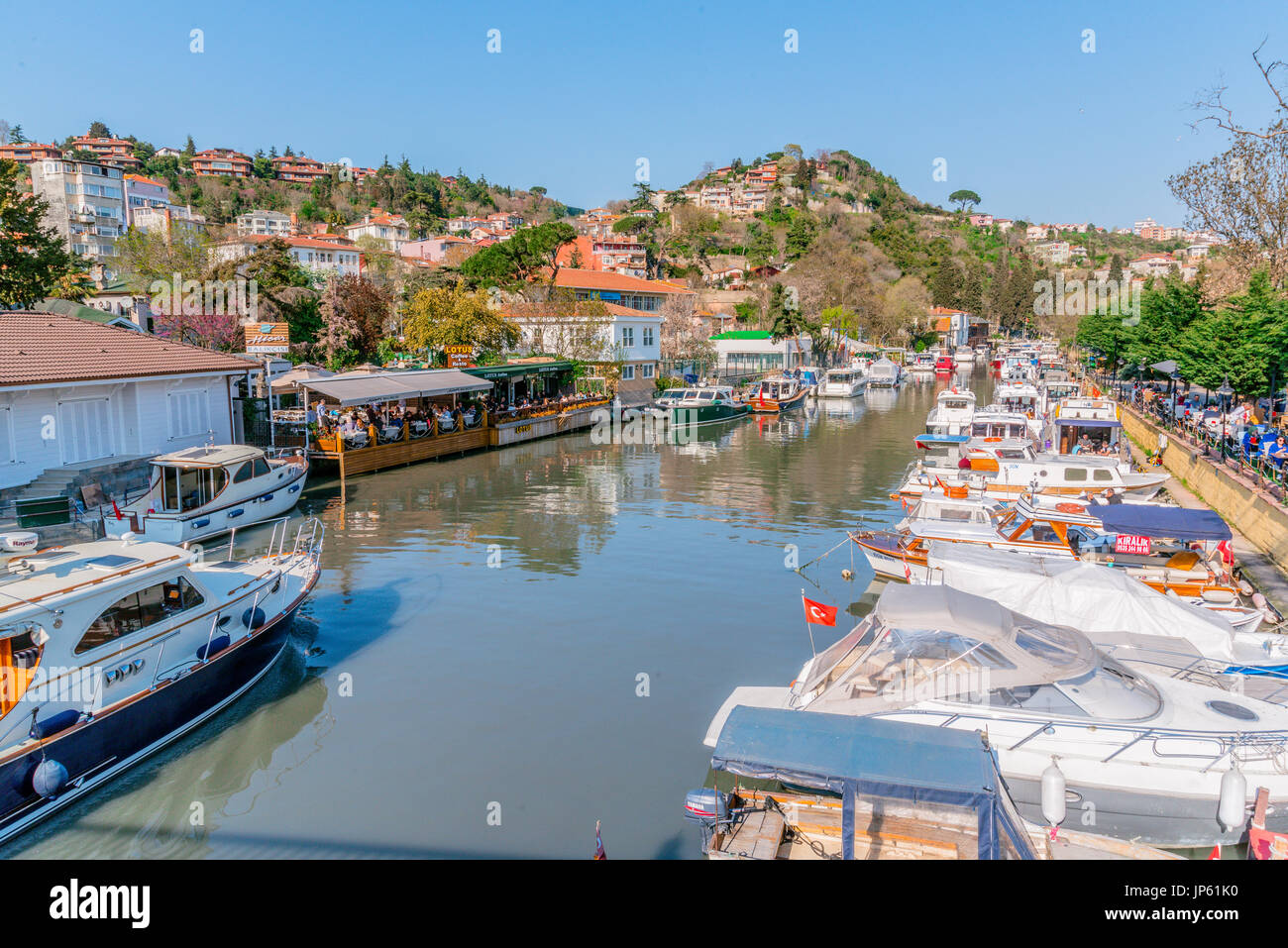 Goksu river at anatolian fortress(anadolu hisari) area in bosphorus ...