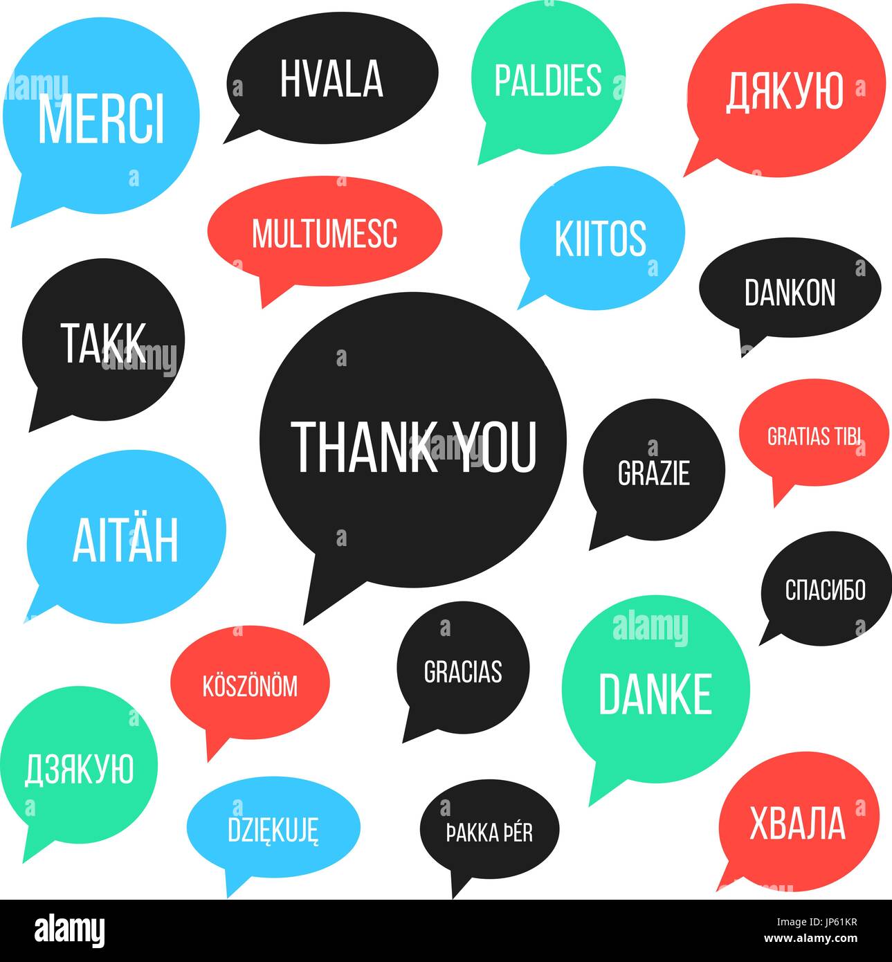 Thank you in different languages Stock Vector Images - Alamy
