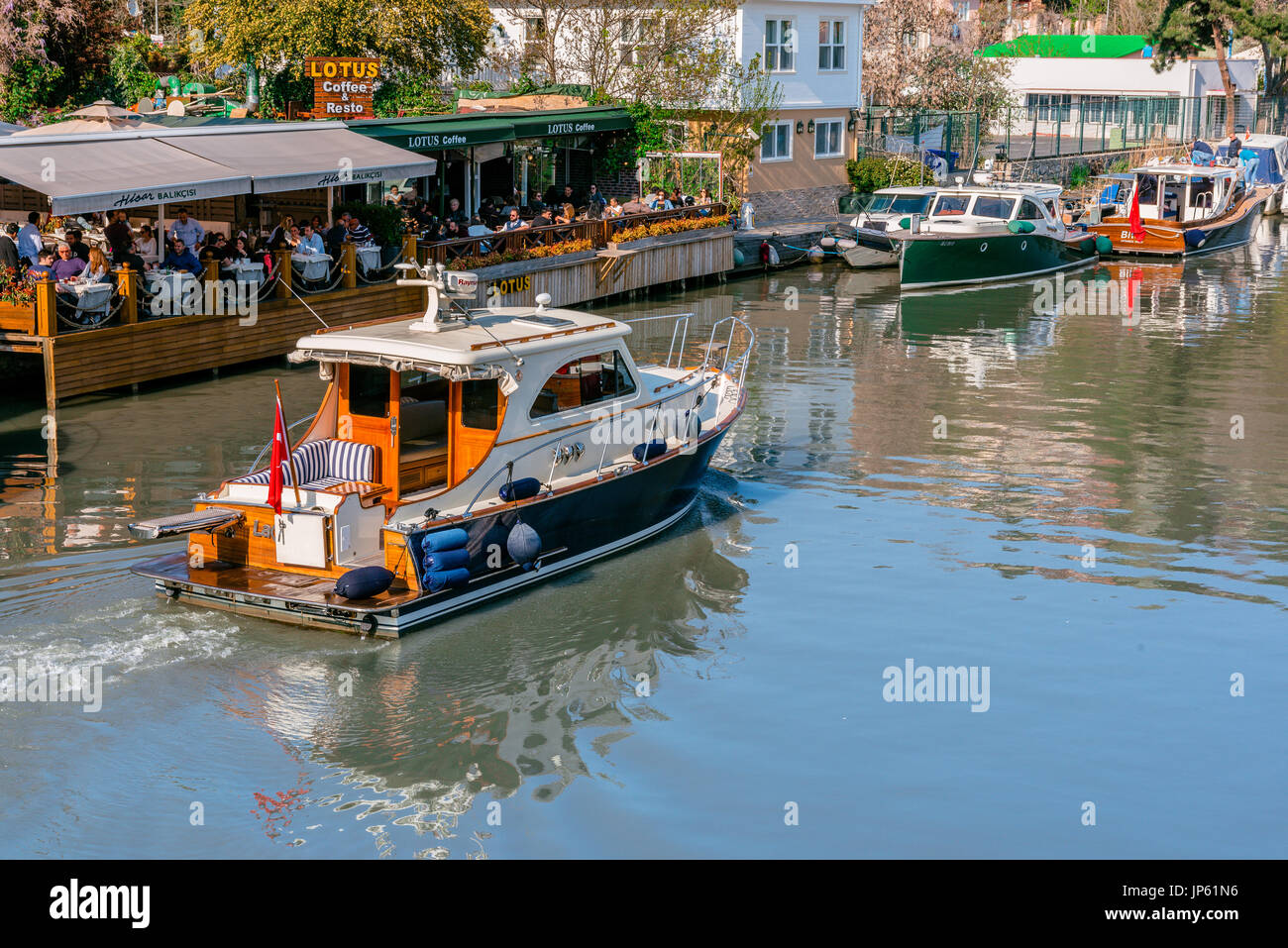 Goksu river at anatolian fortress(anadolu hisari) area in bosphorus ...