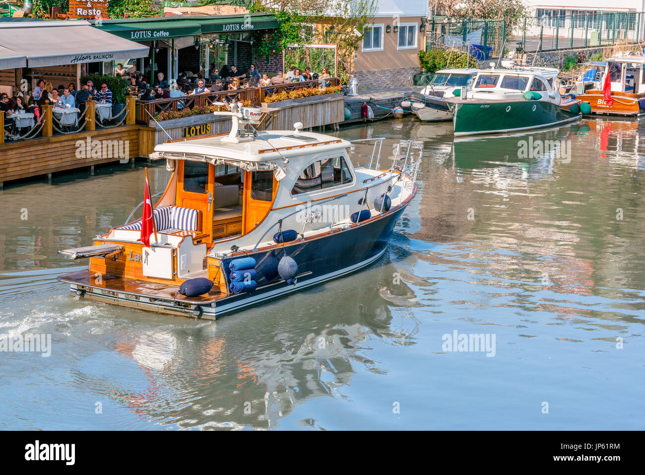 Goksu river at anatolian fortress(anadolu hisari) area in bosphorus ...