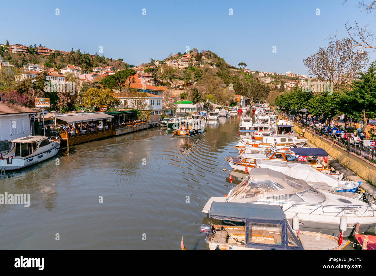 Goksu river at anatolian fortress(anadolu hisari) area in bosphorus ...