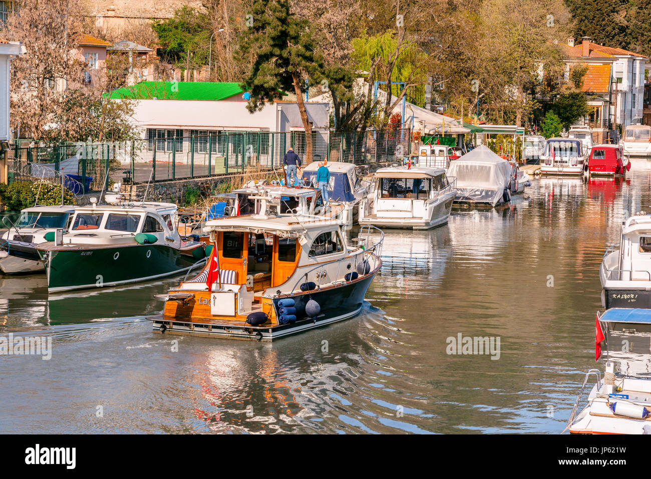 Goksu river at anatolian fortress(anadolu hisari) area in bosphorus ...
