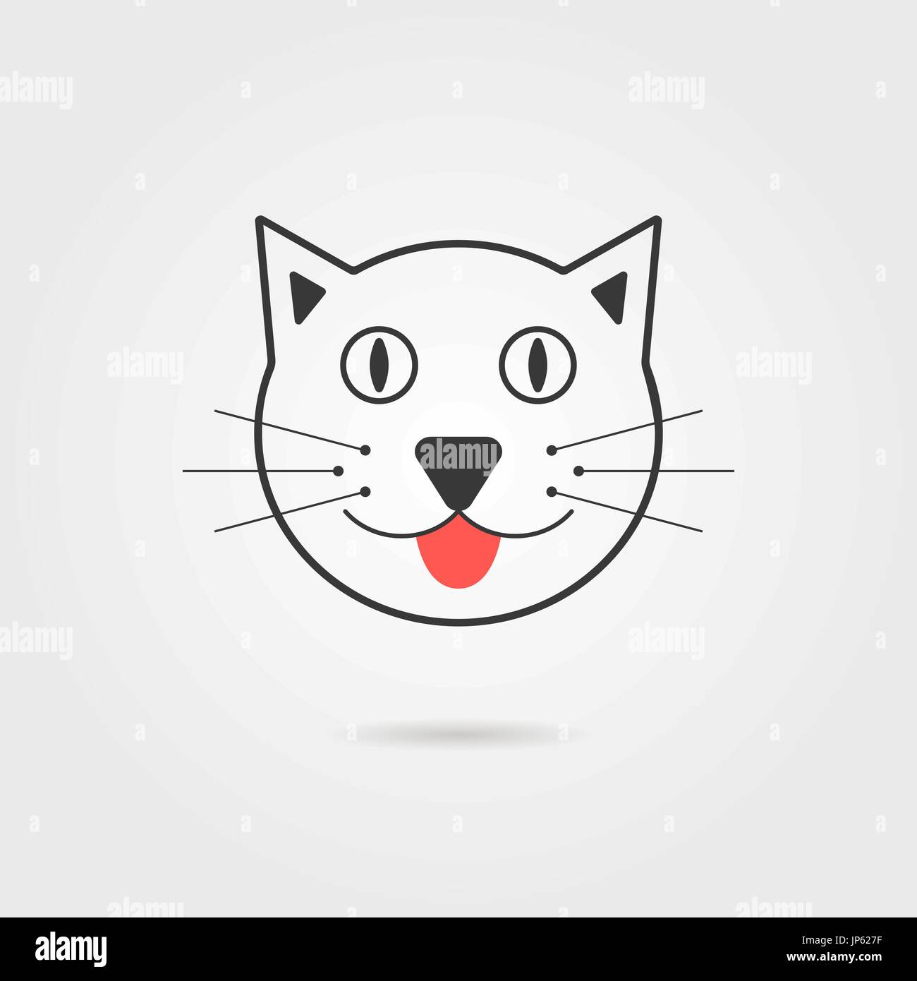 simple cat icon with shadow Stock Vector Image & Art - Alamy