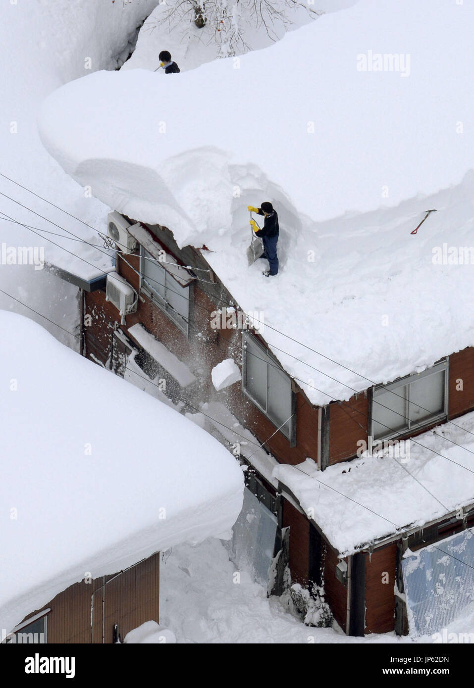 TSUNAN, Japan - Photo taken from a Kyodo News helicopter on Dec. 19 ...