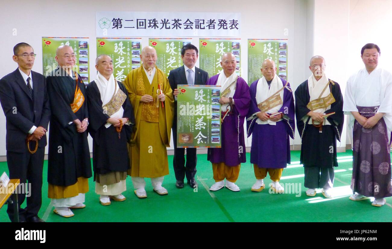 NARA, Japan - Representatives of seven major Buddhist temples in Nara ...