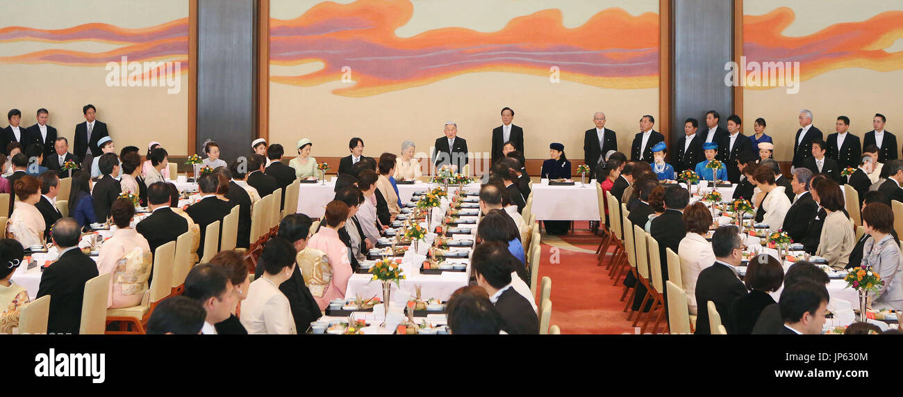 TOKYO, Japan - A banquet is held at the Imperial Palace in Tokyo on Dec ...