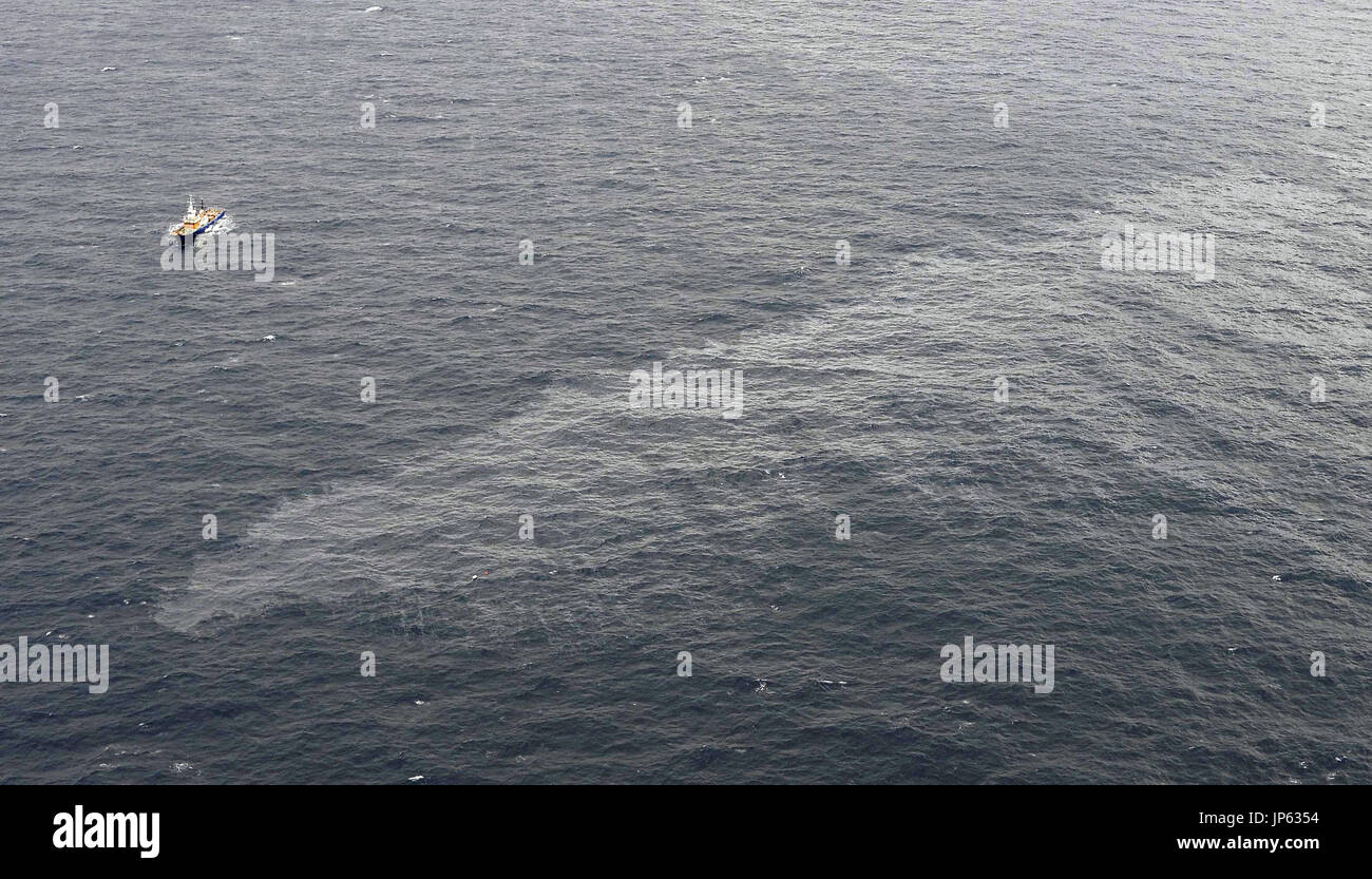 HAMADA, Japan - Photo taken from a Kyodo News helicopter shows an area ...