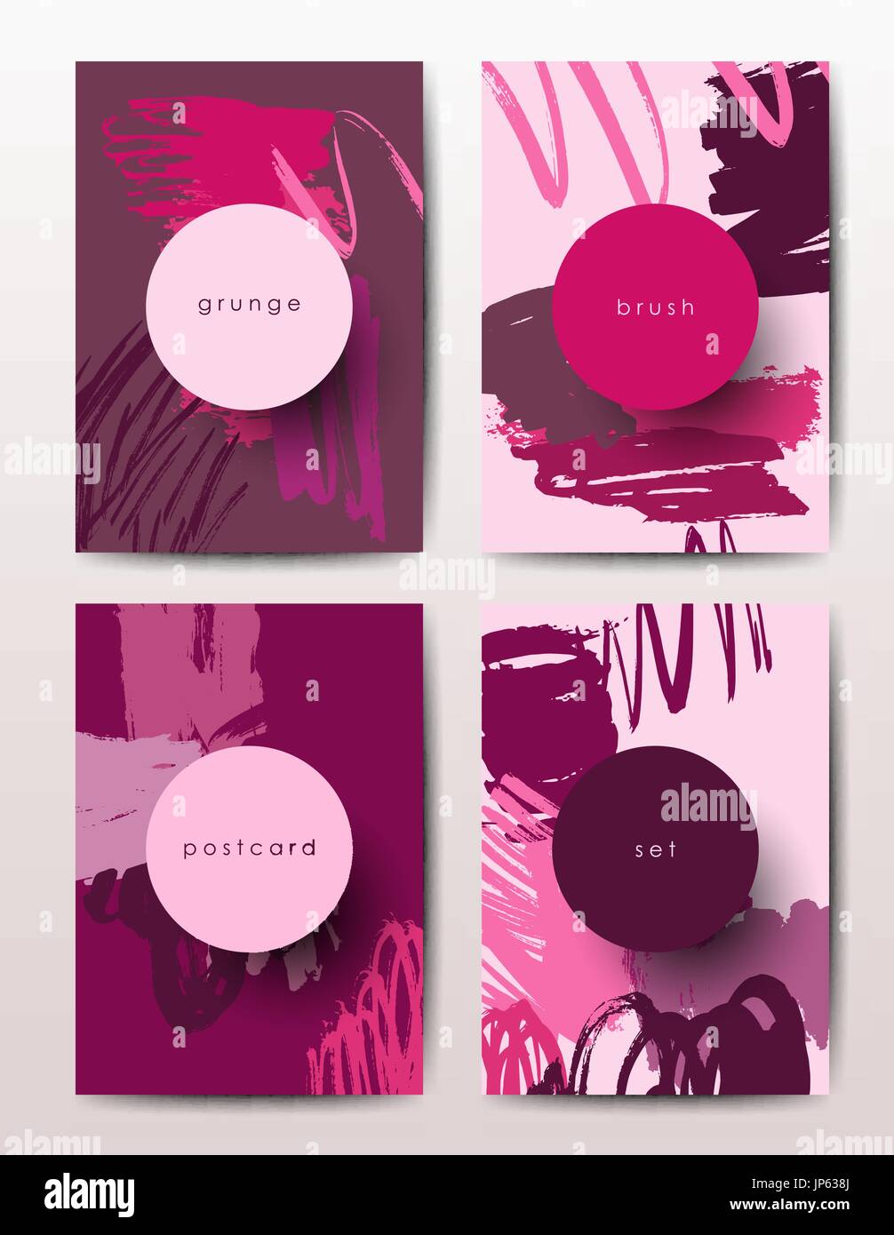 Modern brush vector postcard template Stock Vector Image & Art - Alamy